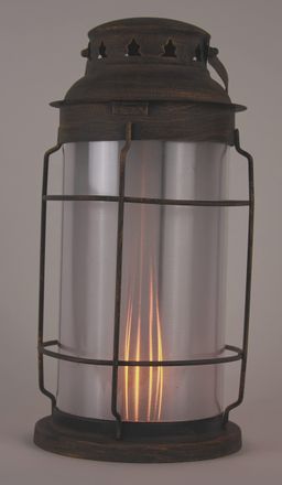 Star-Max Metall Laterne mit Flammenenffekt