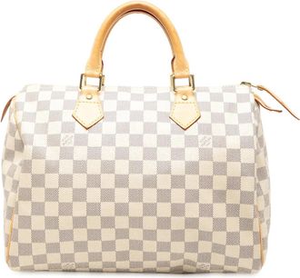 Louis Vuitton Crossbody Bags - Damier Azur Speedy 30 - Gr. unisize - in Weiß - für Damen