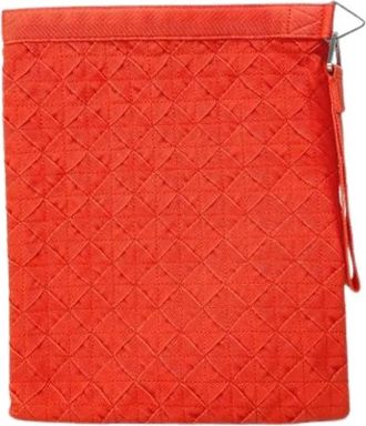 Bottega Veneta unisex, Pre-owned, Orange, Taille: ONE Size Pochette en tissu Pre-owned