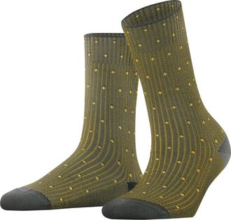 Falke Damen Socken Rib Dot, Nachhaltige Biologische Baumwolle, 1 Paar, Grau (Flanell 3210), 37-38