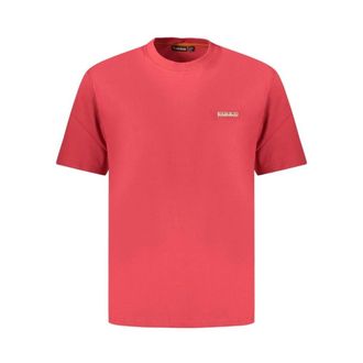 Napapijri Homme, Tops, Rouge, Taille: 2XL T-shirt en coton coupe d&eacute;contract&eacute;e