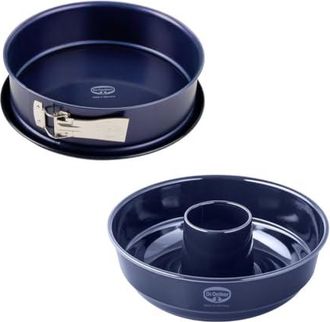 Dr. Oetker moule &agrave; charni&egrave;re 26 cm &eacute;tanche, savarin moule chemin&eacute;e, acier bleu