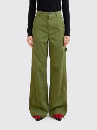Marni High-Waist Hose mit weitem Bein aus Baumwolljersey mit G&uuml;rtelschlaufen