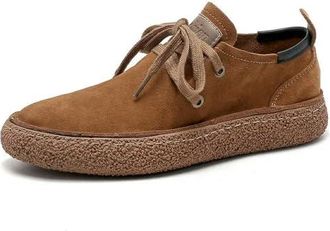 Generic QXDZSW Chaussures décontractées à lacets en daim pour homme - Confortables - Résistantes à lusure - Antidérapantes - Rétro Desert Shoes, camel, 39 2/3