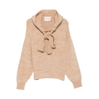 Closed Kapuzenpullover mit Schleifen-Detail - - Knitwear - Damen - Beige - XS