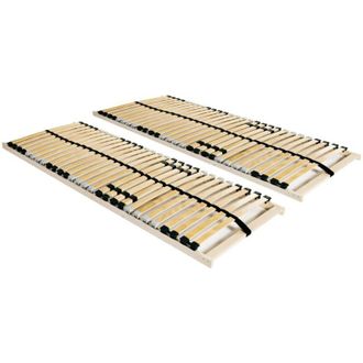 vidaXL Lattenroste 2 Stk. mit 28 Latten 7 Zonen 90x200 cm Vidaxl