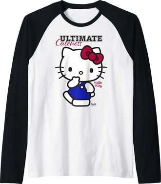 Hello Kitty College Sport S&uuml;&szlig;e Figur in klassischer Pose Raglan