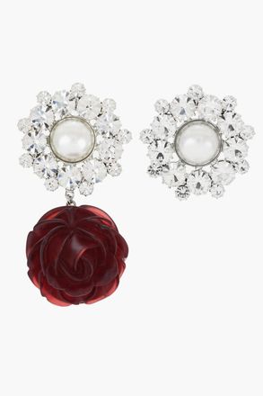 Magda Butrym Asymmetrische ROSE Ohrringe mit Kristallen Magda Butrym