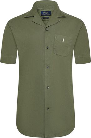 Ralph Lauren Kurzarmhemd mit Logo-Aufn&auml;her und Resort-Kragen, Classic Fit in