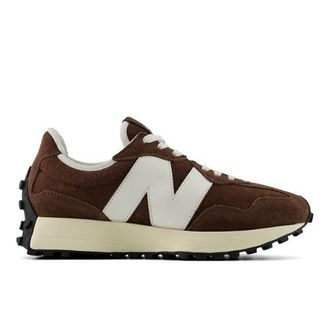 New Balance Femme 327 en Marron/Beige, Cuir, Taille 36.5