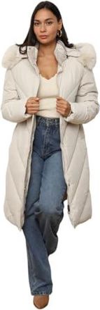 La Modeuse Doudoune à capuche en fausse fourrure