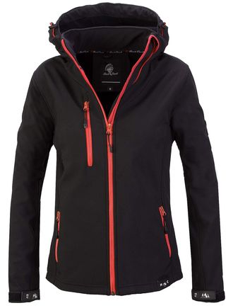 Rock Creek Damen Softshell Jacke Windbreaker Regenjacke &Uuml;bergangsjacke Softshelljacke Damenjacke Regenmantel Outdoorjacke D-412 Schwarz-Rot 4XL