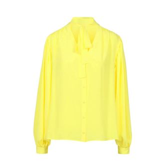 Msgm Acetat- und Seidenhemd - - Blouses & Shirts - Damen - Gelb - M