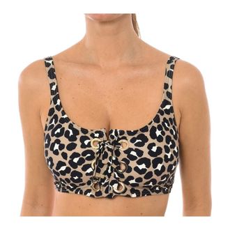 Michael Kors Femme, Maillots de bain, Multicolore, Taille: 36 FR Haut de bikini bralette &agrave; oeillets et lacets