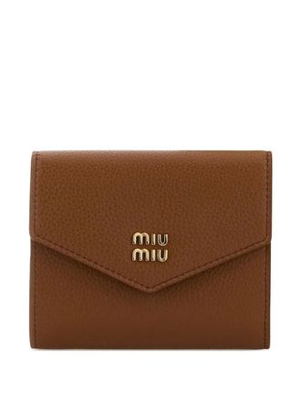 Miu Miu portefeuille &agrave; design enveloppe - Marron