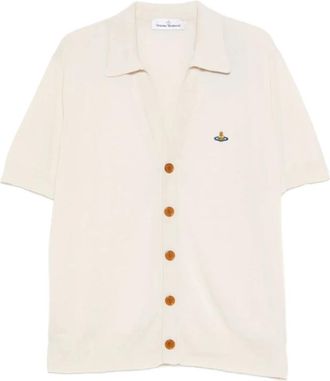 Vivienne Westwood Homme, Pulls, Beige, Taille: M Polo Cardigan