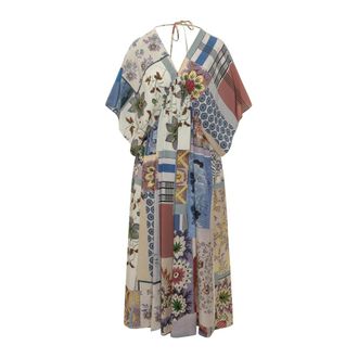 Max Mara Chine Blumen Patchwork Midikleid - - Dresses - Damen - Mehrfarbig - S