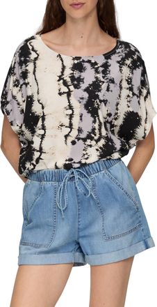 QS by s.Oliver Damen 2146337 Bluse Kurzarm, Grey 92A0, 34