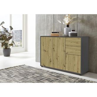 BMG M&ouml;bel BMG M&ouml;bel Kommode &raquo;Mailand 10 Anthrazit mit Artisan Fronten, Schubladenkommode Anrichte Sideboard