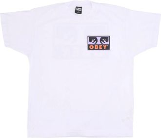 Obey Klassisches Wei&szlig;es T-Shirt mit Augenprint - - Tops - Herren - Wei&szlig; - XL