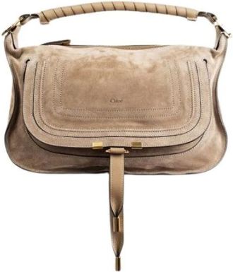 Chlo&eacute; Femme, Sacs, Beige, Taille: ONE Size Small Marcie Shoulder Bag