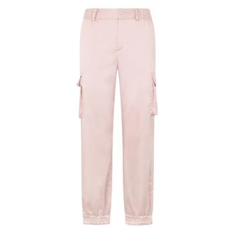 Philipp Plein Satin Cargo Fit Hosen mit Kordelzug - - Trousers - Damen - Rosa - S