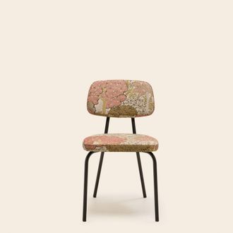 Madura Chaise Ysabeau Alisia naturel et rose orang&eacute; - ORANGE