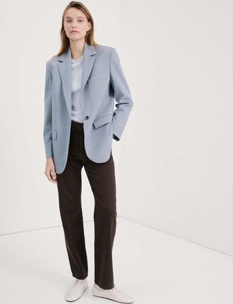 Mango Jean Matilda droit taille haute chocolat - Femme - 32 - MANGO