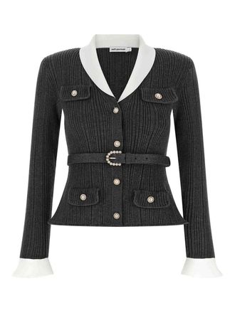 Self Portrait Cardigan - Gris