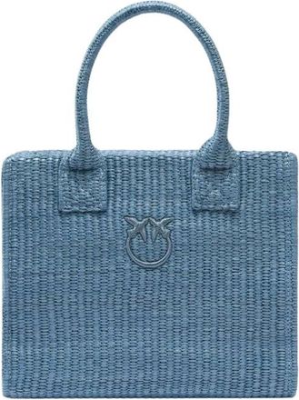 Pinko Pinko, Femme, Sacs, Bleu, Taille: ONE Size Mini Cabas de Plage
