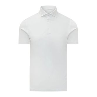 Malo Polo aus Baumwoll-Stretch - - Tops - Herren - Wei&szlig; - M