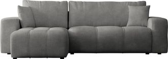 Mirjan24 Ecksofa mit Bettkasten Furyn, Eckcouch Couch mit Schlaffunktion, Wohnlandschaft, Bettfunktion, Design L-Form Sofa, Seite Universal, Stoff Plüsch (Velo