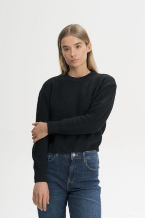 Mela Damen vegan Strickpullover Suriya Schwarz