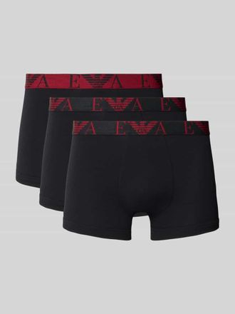 Emporio Armani Trunks mit elastischem Logo-Bund im 3er-Pack