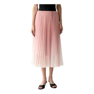 Karl Lagerfeld Jupe midi pliss&eacute;e en tulle - Femme - Jupes - Rose - Taille: 36 FR