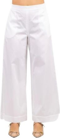 Max Mara Femme, Pantalons, Blanc, Taille: 36 FR Wide Pantalons