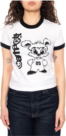 Carhartt Work in Progress Femme, Tops, Multicolore, Taille: 38 FR W S/S IP Ringer T-Shirt