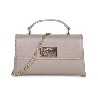 Furla Femme, Sacs, Gris, Taille: ONE Size Élégant Mini Sac avec Poignée Supérieure