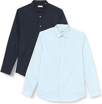 Jack & Jones Chemise pour Homme (Lot de 2), Bleu Cachemire/lot : Bleu Cachemire + Blazer Bleu Marine, L