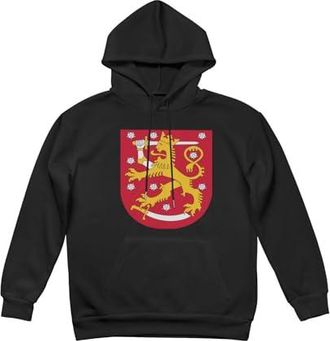 Generic Sweatshirt Finlande Doublure Polaire Finlande Embl&egrave;me National Lettres Graphiques Pull Col Rond Manches Longues Coupe Ample Sweat V&ecirc;tements Plusieurs 