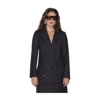 Kaos Kaos, Femme, Vestes, Noir, Taille: 40 FR Veste Brod&eacute;e de Sequins