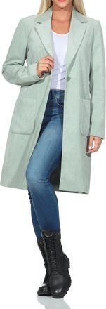 Only Damen Cord-Kurzmantel ONLAstrid Life Cordoroy Coat Cordmantel Reverskragen 15307294 Aqua Gray XS