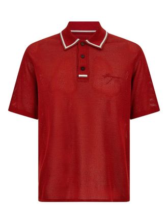 Ferragamo Poloshirt mit Logo-Stickerei - Rot
