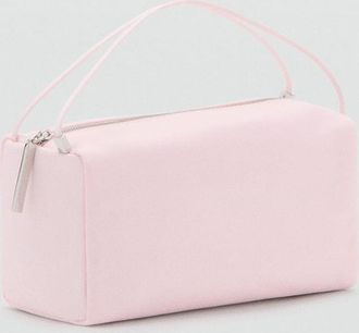 Mango Sac &agrave; main en nylon avec double anse rose p&acirc;le - Femme - Taille unique - MANGO