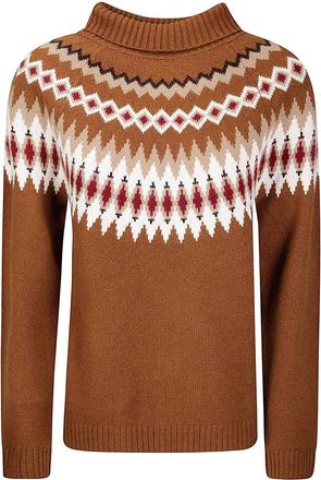 Be You Pull Col Roul&eacute; - Marron