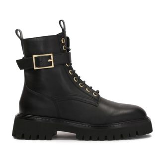 Kazar Schwarze Stiefel mit Profilsohle - - Shoes - Damen - Schwarzk - 36 EU