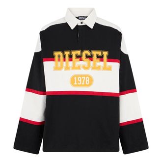 Diesel Gestreiftes Langarm-Poloshirt - - Tops - Herren - Mehrfarbig - XL