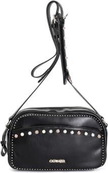 Caf&egrave;noir Sac Photo Compact Orn&eacute; De Cabochons, De Mini-rivets Et Dune Bandouli&egrave;re, Pour Femme, Couleur Noir, Taille Taille Unique