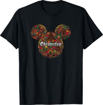 Disney Mickey Mouse Head & Ears Logo Icon Fill Oktoberfest T-Shirt