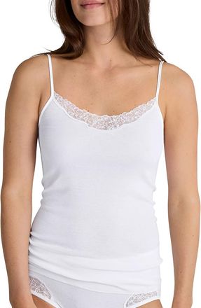 CALIDA Cotton Desire Spaghetti-Top Damen, hautfreundlich, atmungsaktiv, verstellbare Spaghetti-Träger, Feinripp